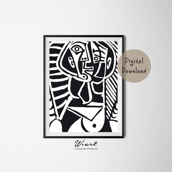 CUBISM PRINT Digital Download Cubism Art Poster Black And | Etsy