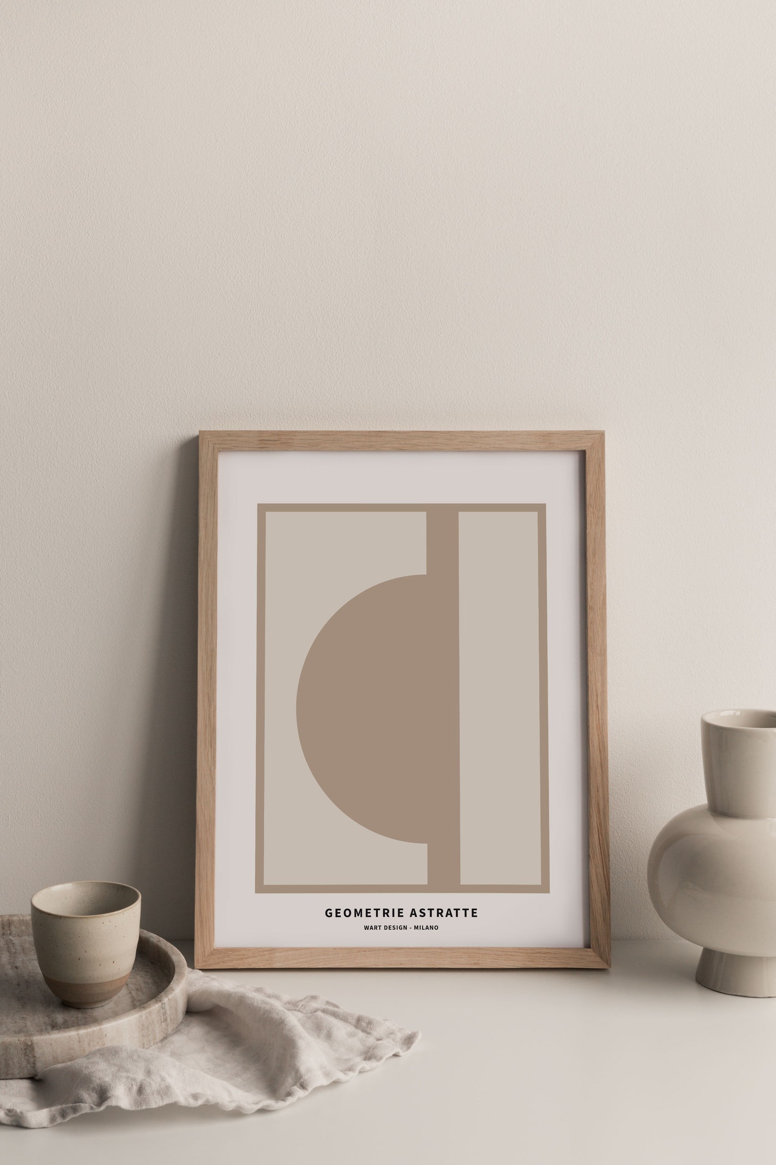 Mid Century Modern Exhibition Poster Digital Download, Neutral Colors ...