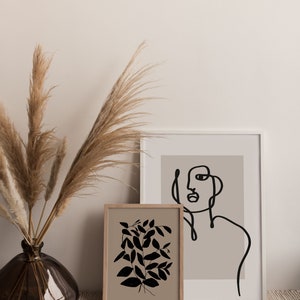 Abstract Female Line Art Digital Download, Continuous Line Downloadable ...