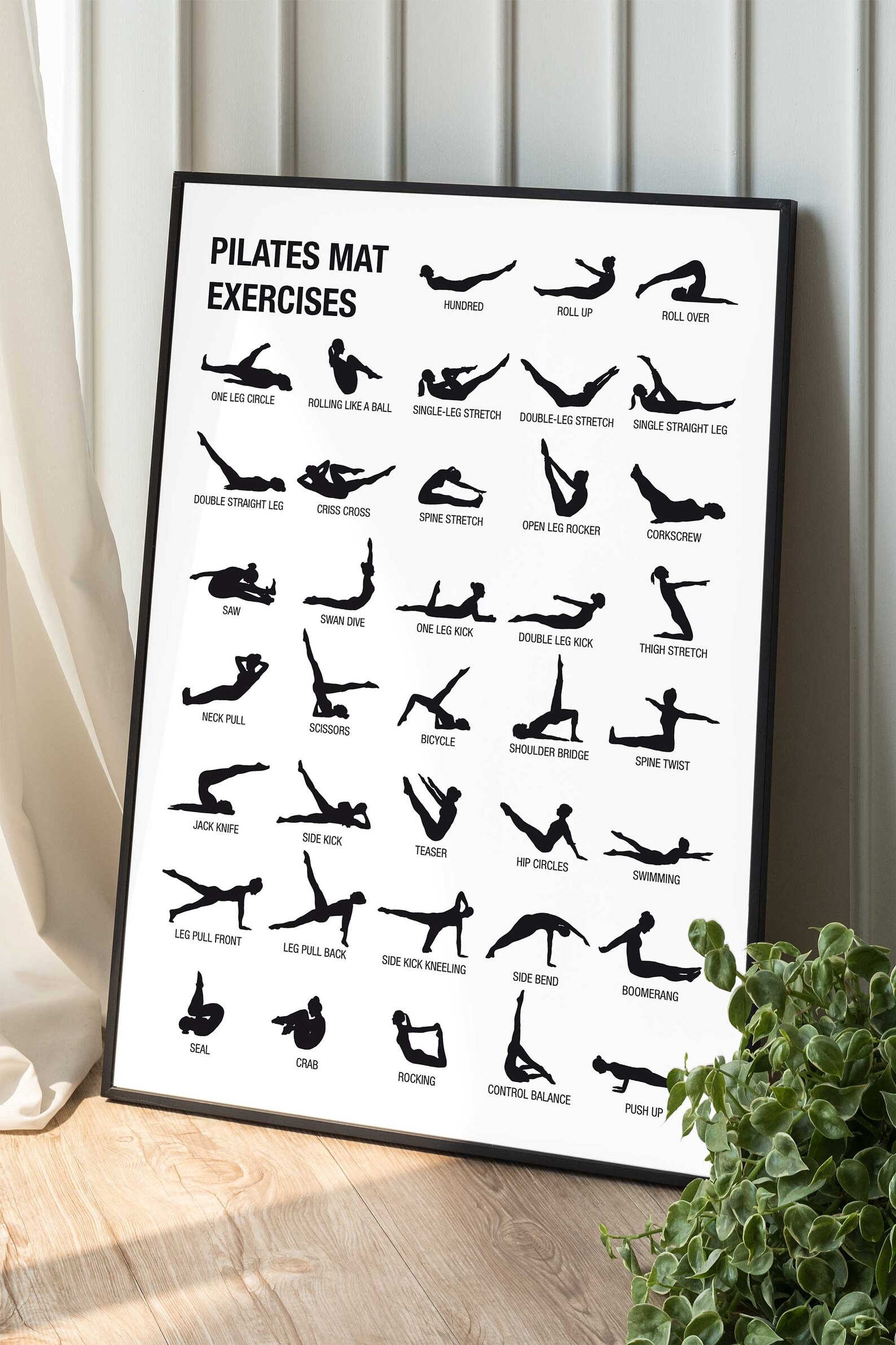 PILATES POSTER Digital DOWNLOAD Pilates Art Downloadable - Etsy