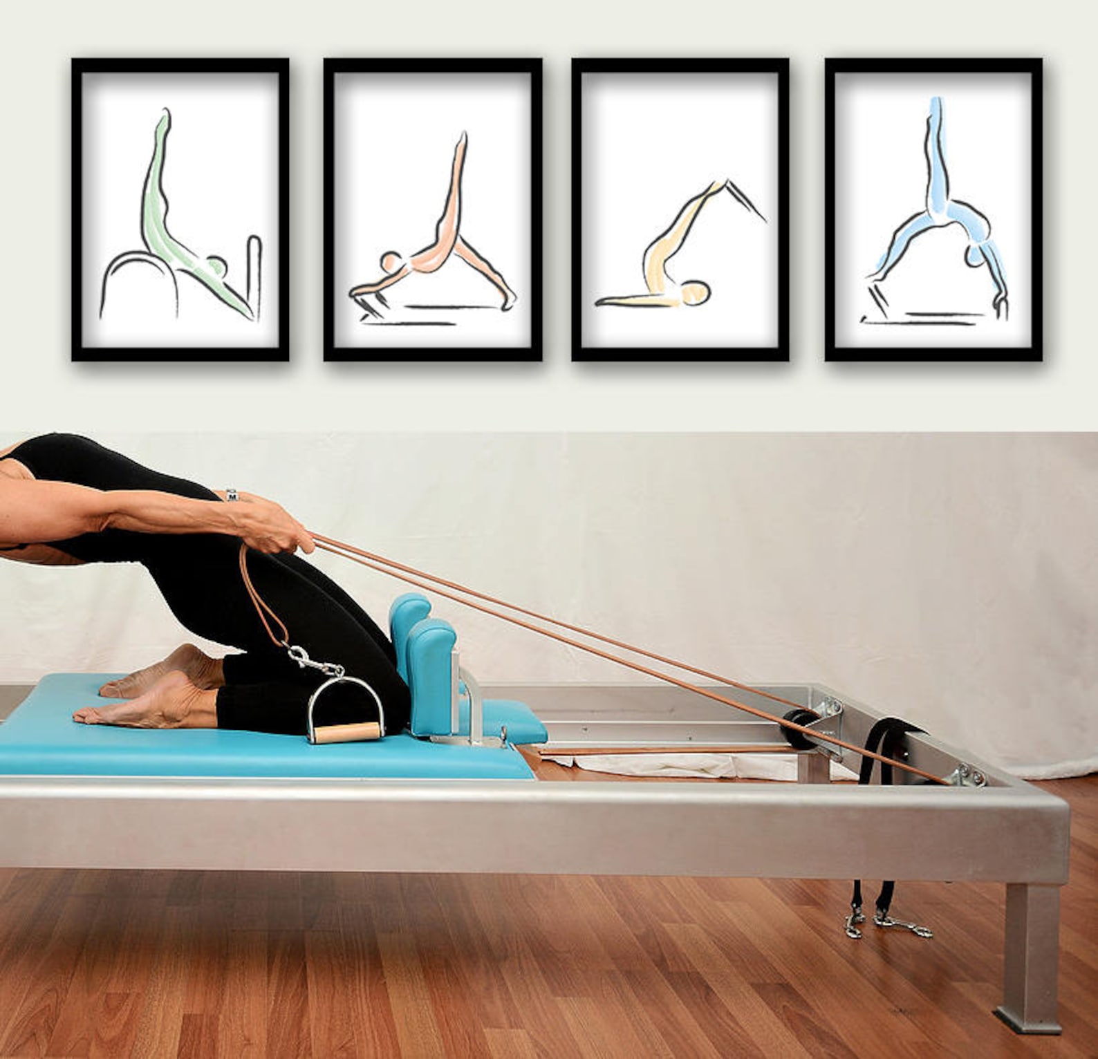 PILATES POSTER Set of 4 Pilates Poster Pilates Art Print - Etsy