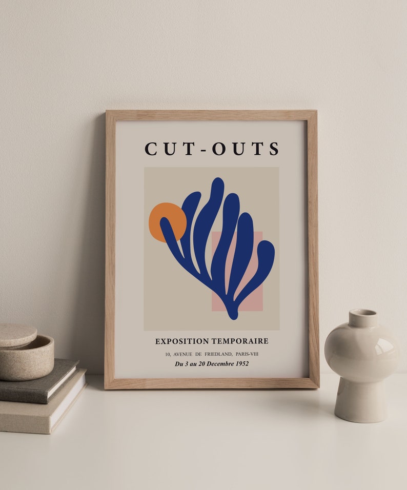 CUT OUTS Downloadable Print French Mid Century Print Digital - Etsy