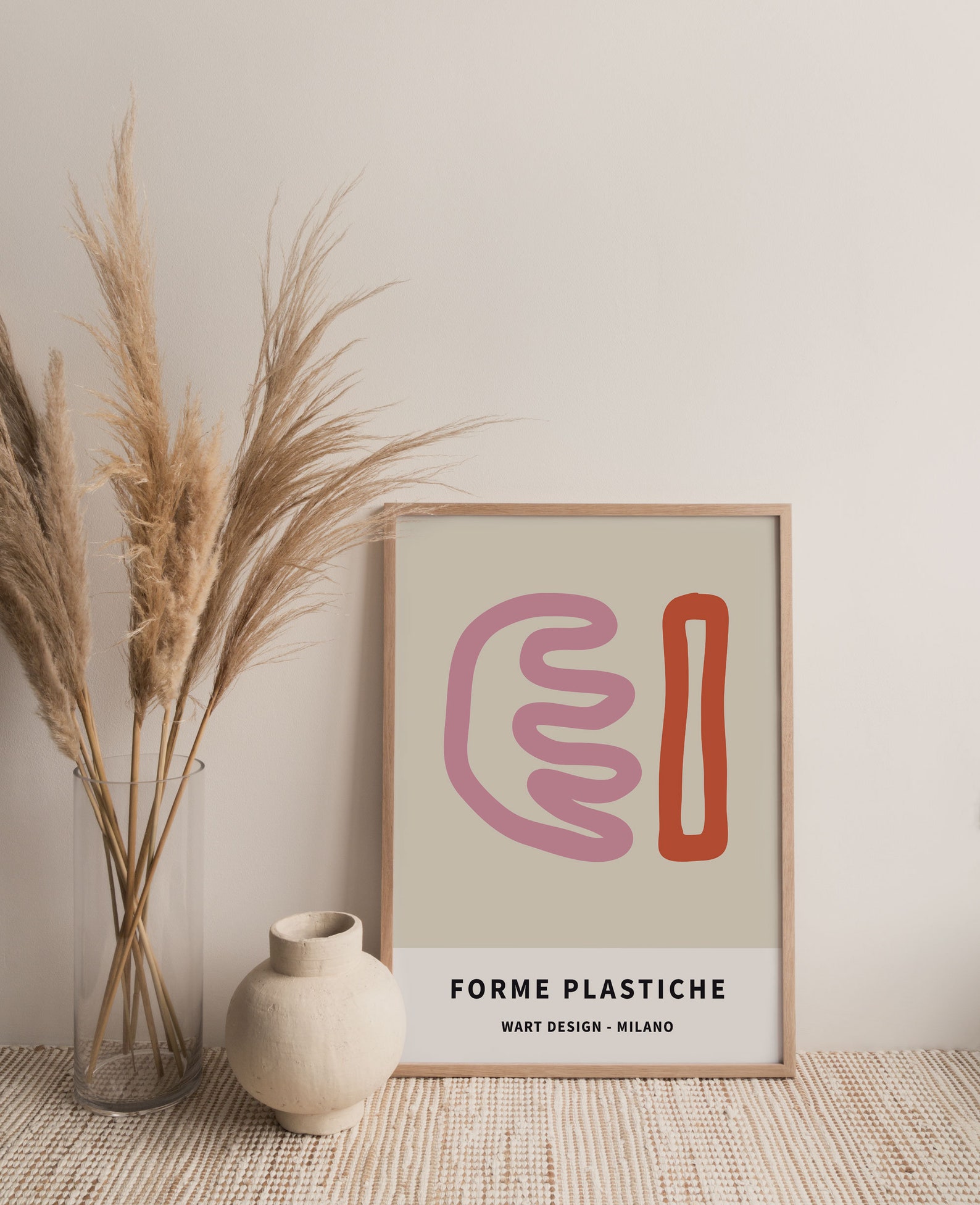 PINK RED PRINT Digital Download Exhibition Poster Mid - Etsy