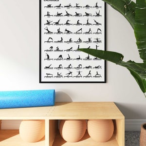 PILATES REFORMER POSTER Digital Download, Pilates Art Downloadable ...