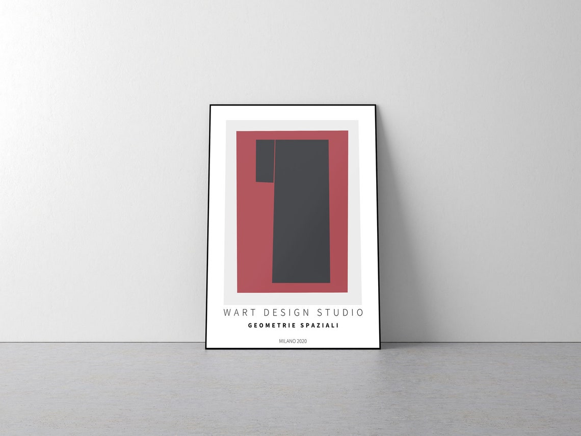 Exhibition Poster Digital Download Red Abstract Print | Etsy