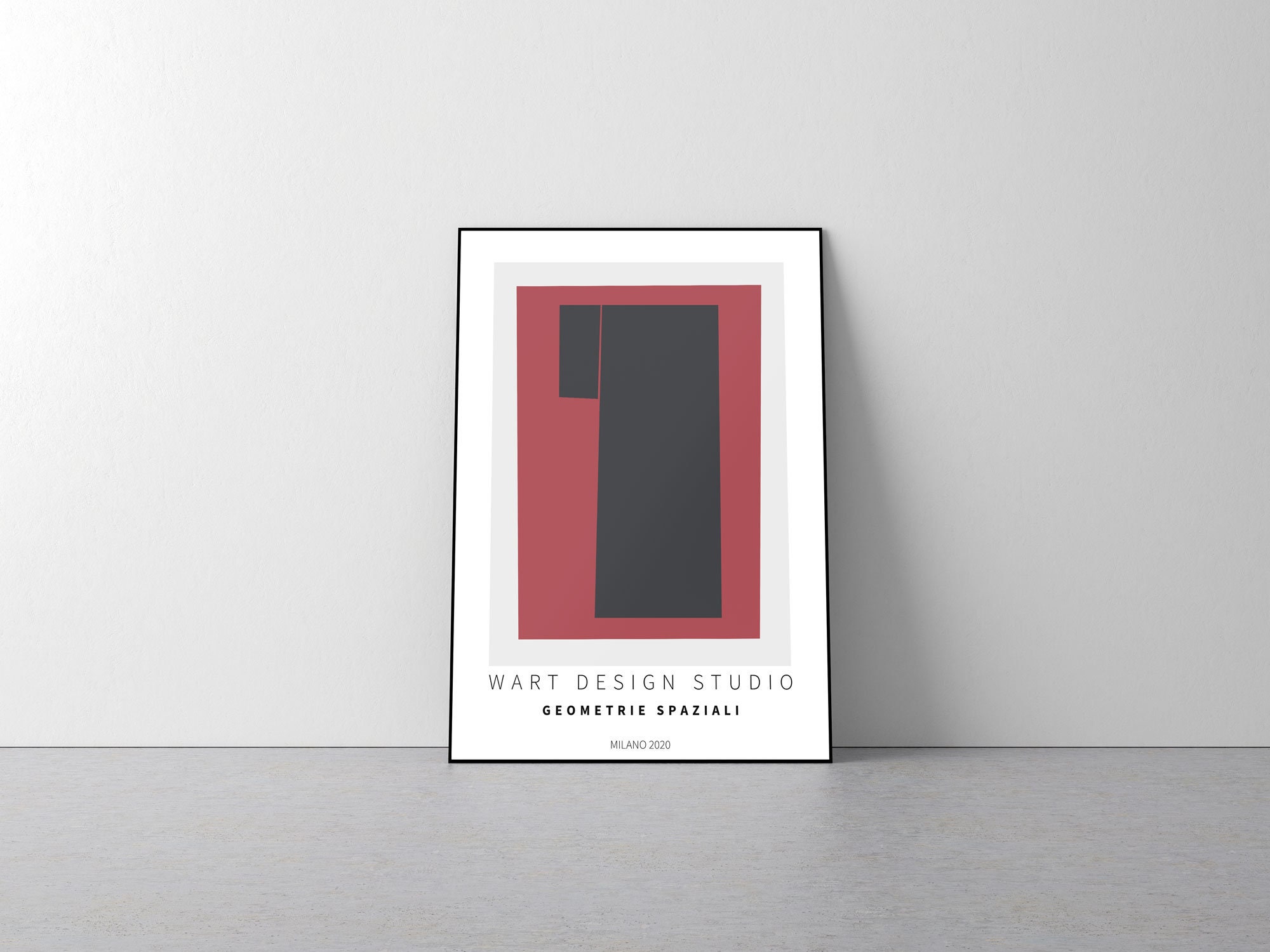 Exhibition Poster Digital Download Red Abstract Print | Etsy