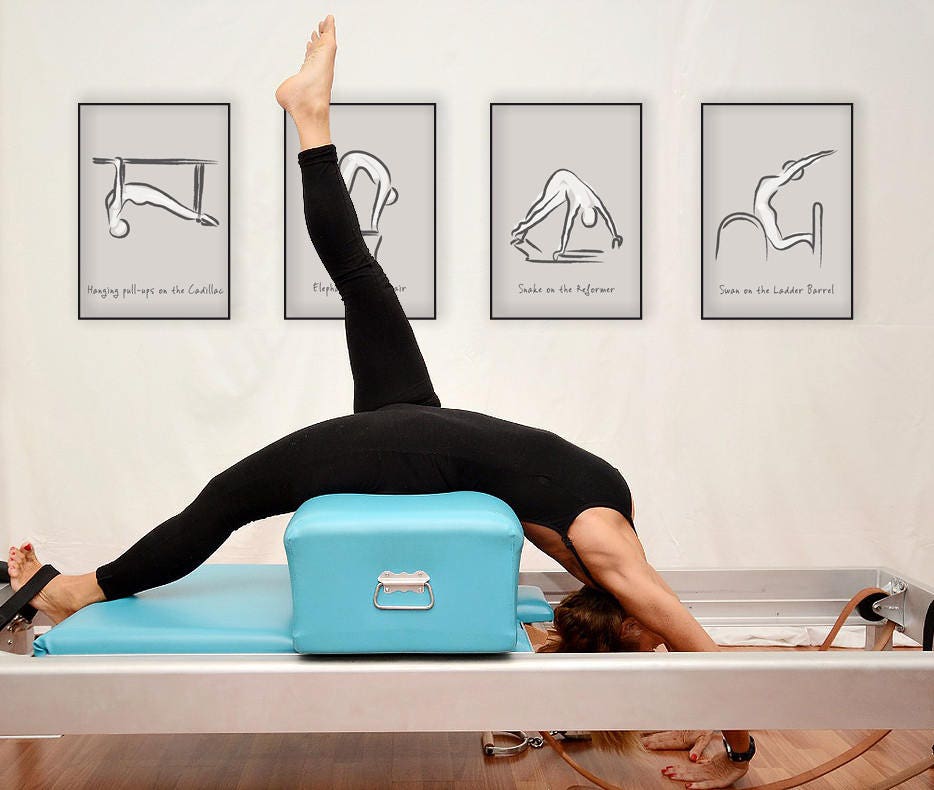 Pilates Print Set of 4 Pilates Posters Pilates Art Pilates - Etsy