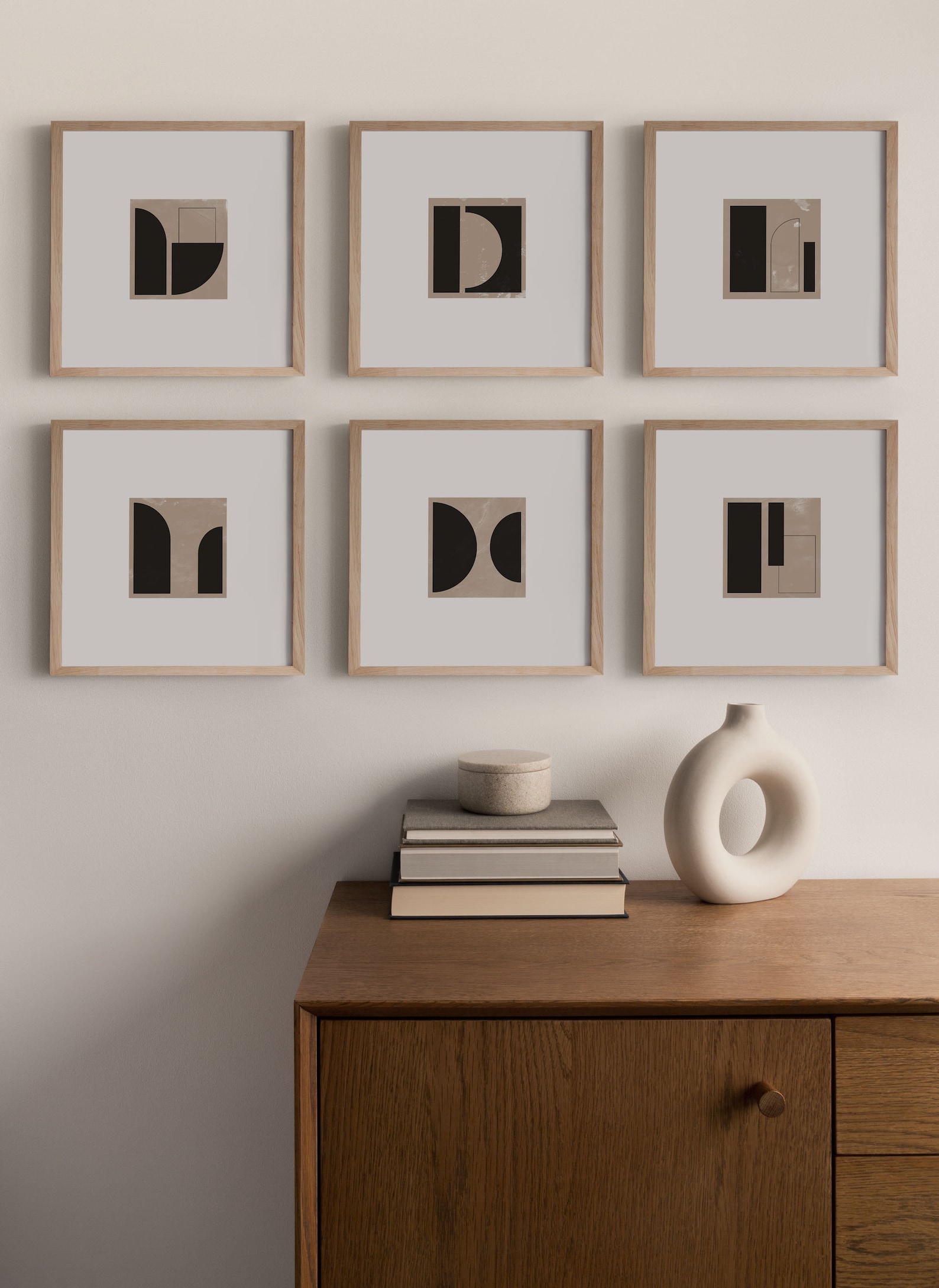 Gallery Wall Set Abstract Square Prints Set of 6 Prints - Etsy