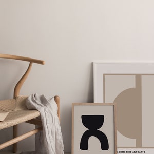 Mid Century Modern Exhibition Poster Digital Download, Neutral Colors ...