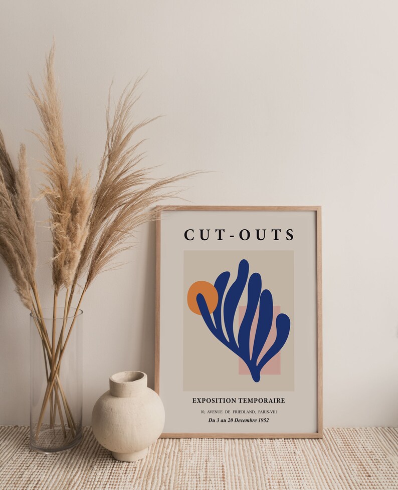 CUT OUTS Downloadable Print French Mid Century Print Digital - Etsy