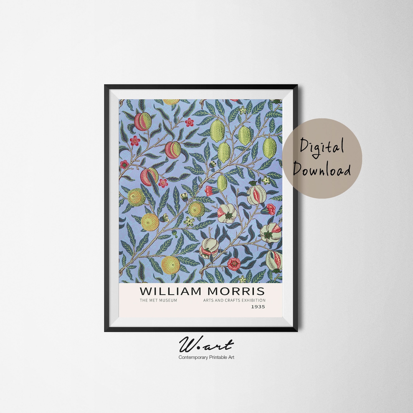 WILLIAM MORRIS Exhibition Poster DOWNLOADABLE Print Art - Etsy