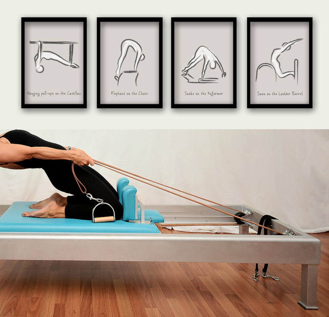 Pilates Print Set of 4 Pilates Posters Pilates Art Pilates - Etsy
