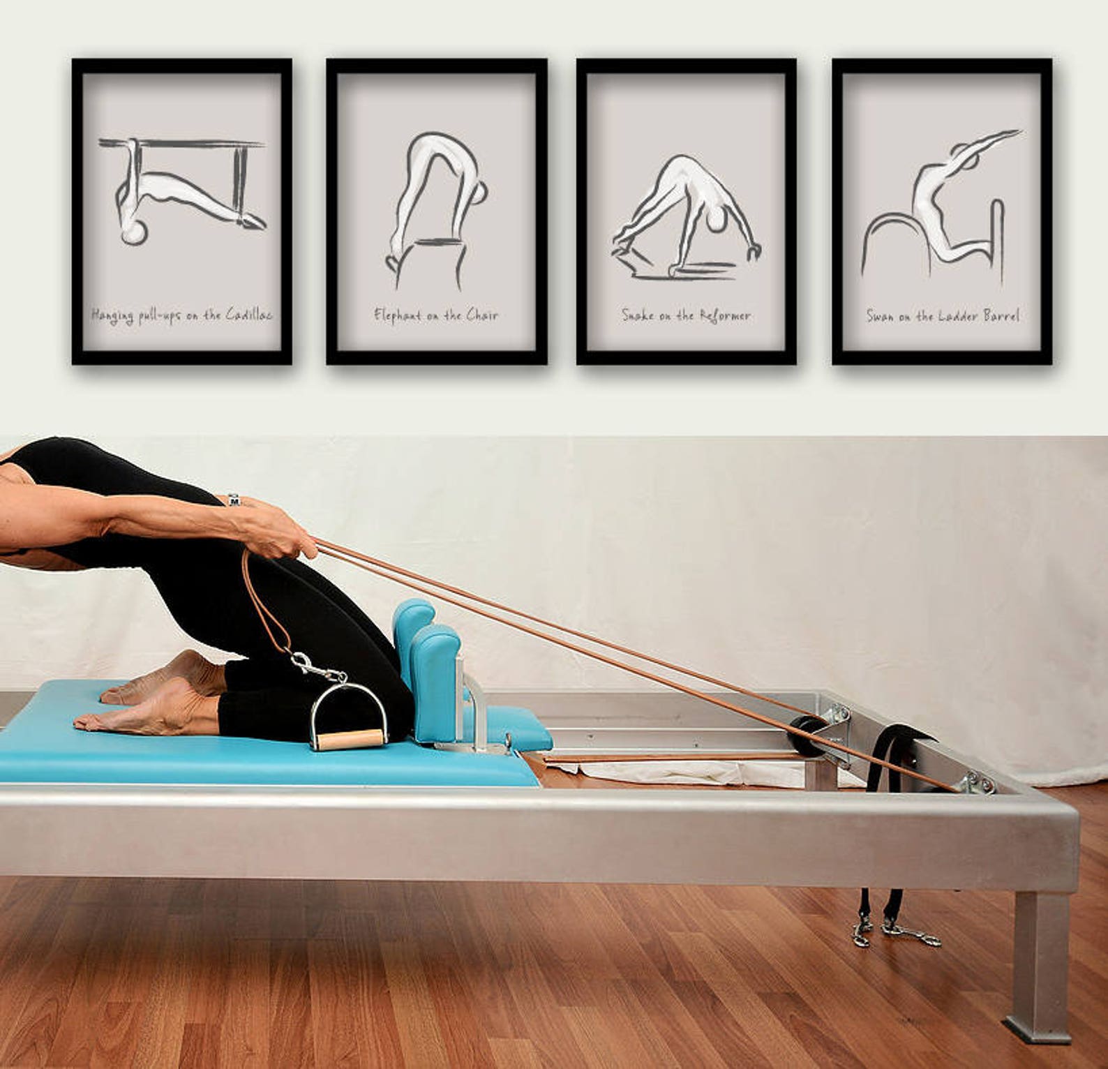 Pilates Print Set of 4 Pilates Posters Pilates Art Pilates - Etsy