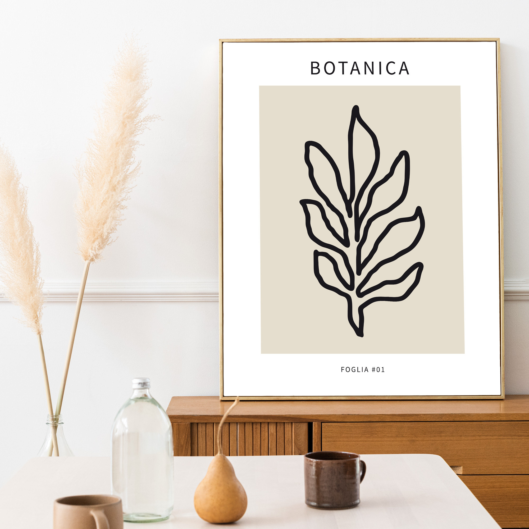 BOTANICAL LINE Art DOWNLOADABLE Print Black Lines Printable | Etsy