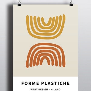 Italian Exhibition Poster Digital Download, Mid Century Modern Abstract ...