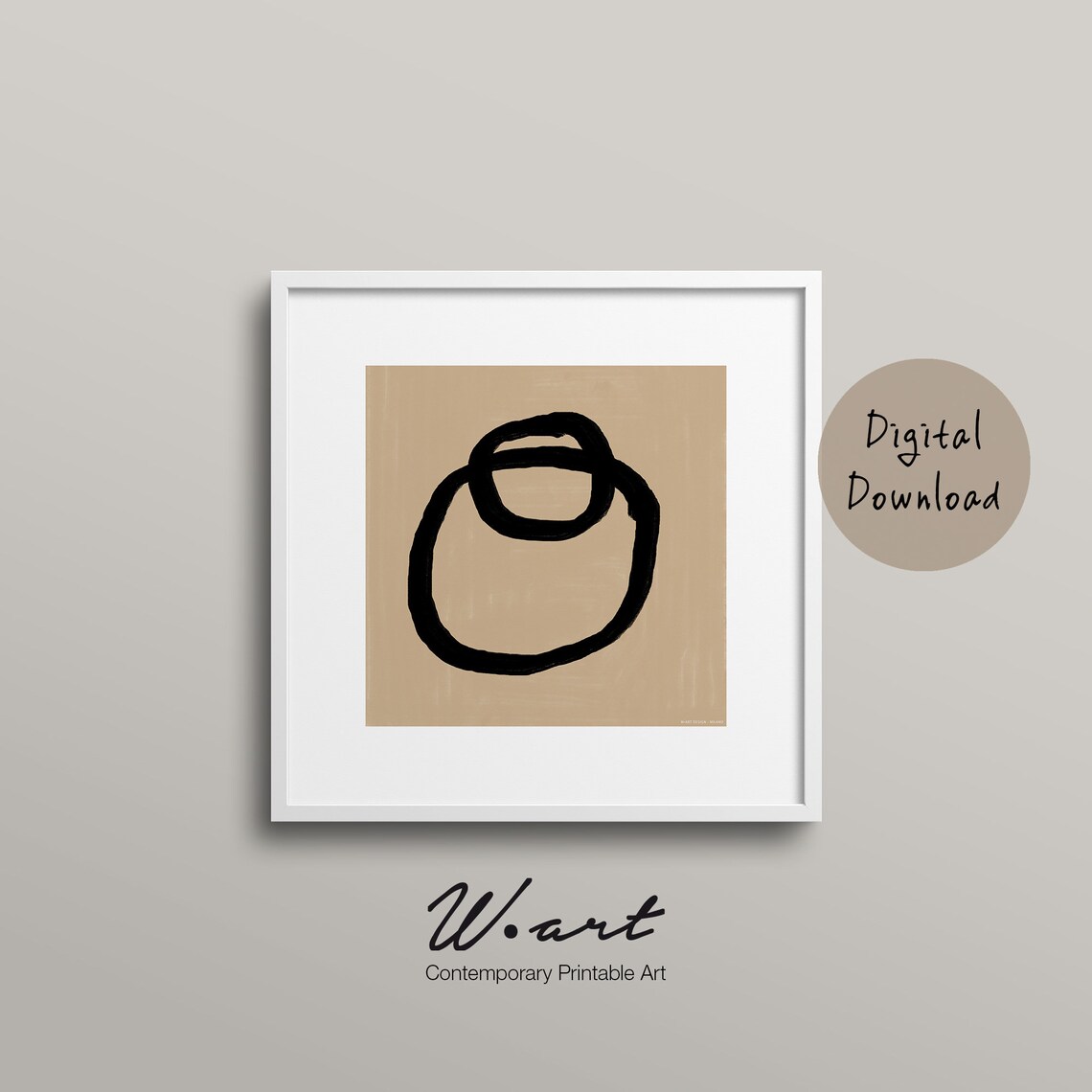 Gallery Wall Set - Abstract Square Prints - Set of 6 Prints - Instant ...