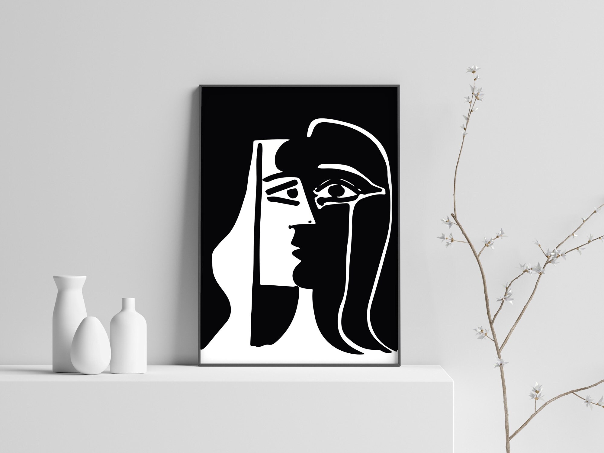 CUBISM PRINT Digital Download Cubism Art Poster Black and | Etsy