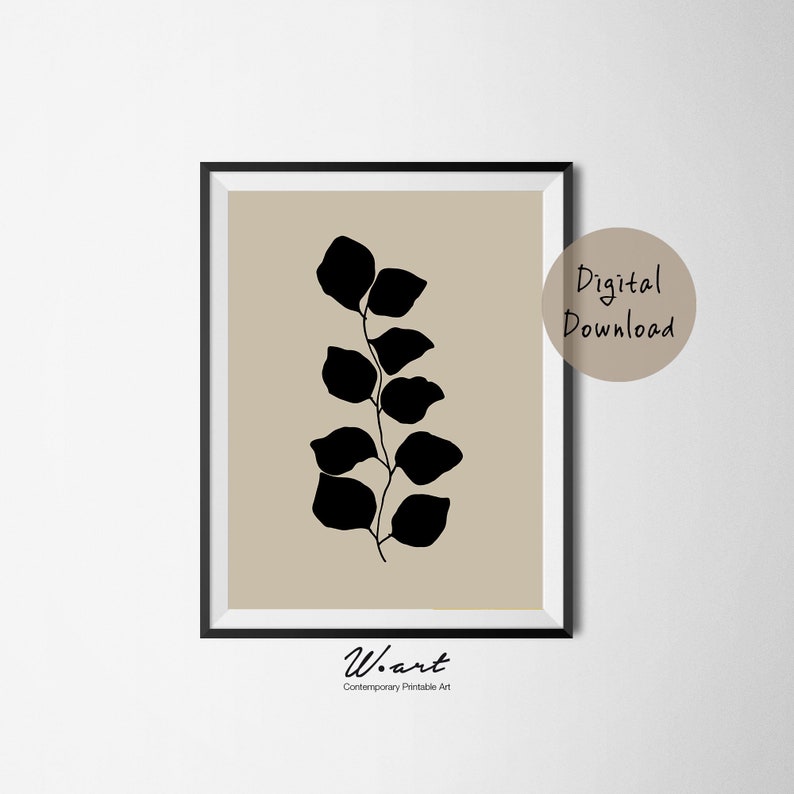 Set of 6 Botanical Prints Leaves Print Set Downloadable - Etsy