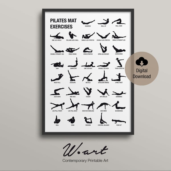 Wall Pilates Chart - Etsy