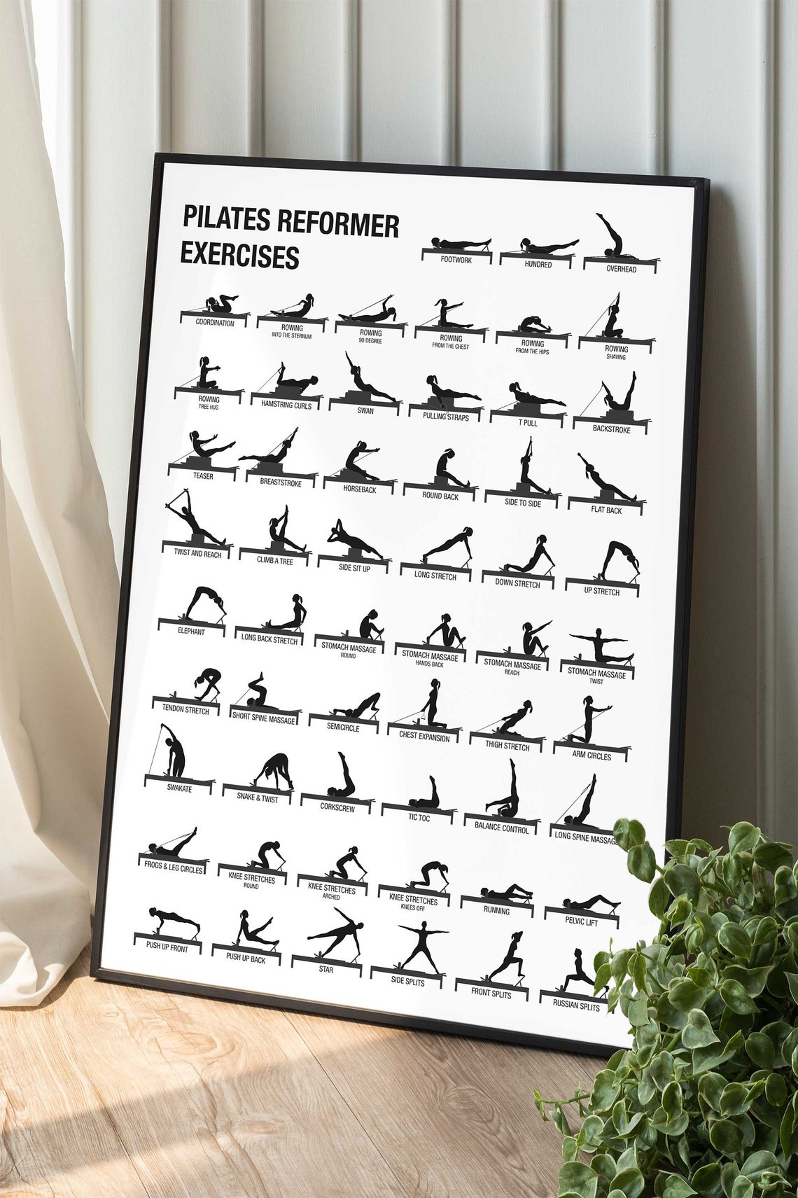 PILATES REFORMER POSTER Digital Download Pilates Art - Etsy Australia