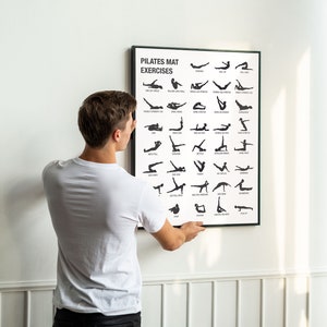 PILATES POSTER Digital DOWNLOAD, Pilates Art Downloadable, Pilates ...