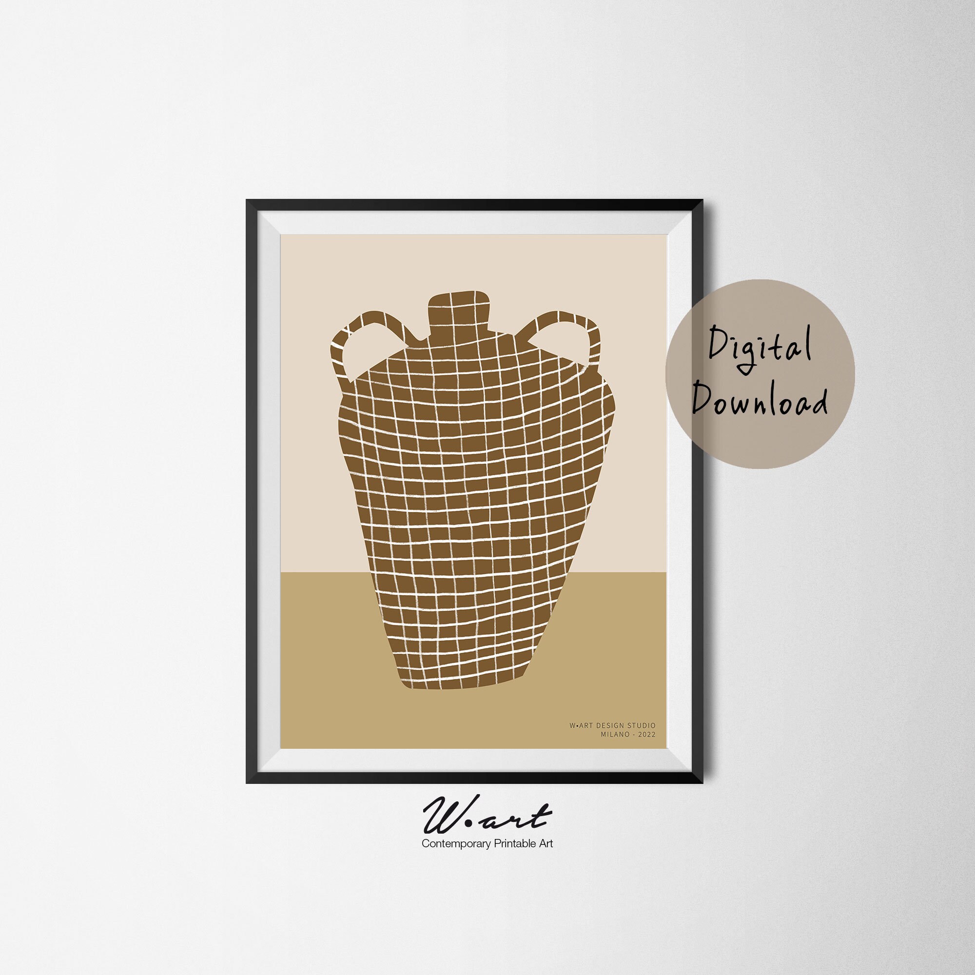 Abstract Vase Print Instant Download Black Vase Downloadable - Etsy