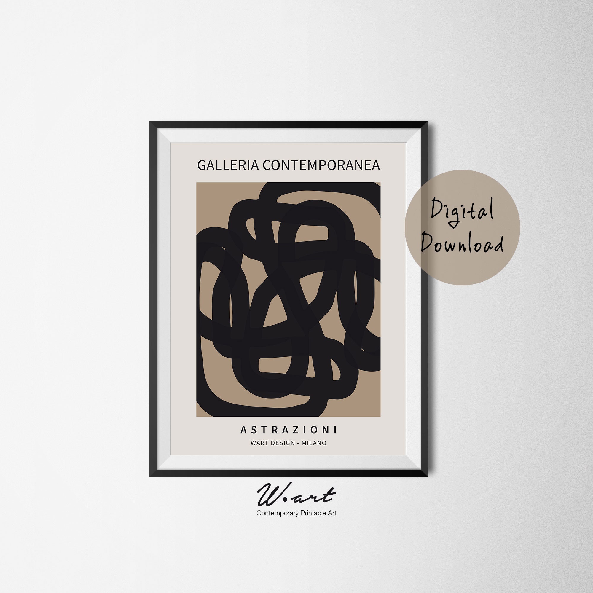 Abstract Black Lines Exhibition Poster Downloadable Print - Etsy