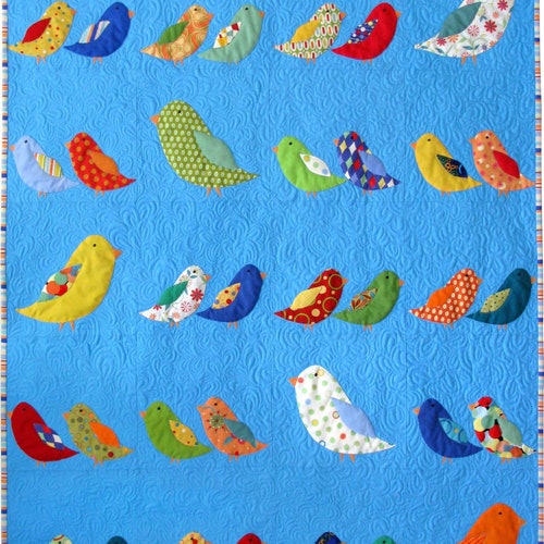 Bird Crossing Appliqué Quilt Pattern birds of a - Etsy