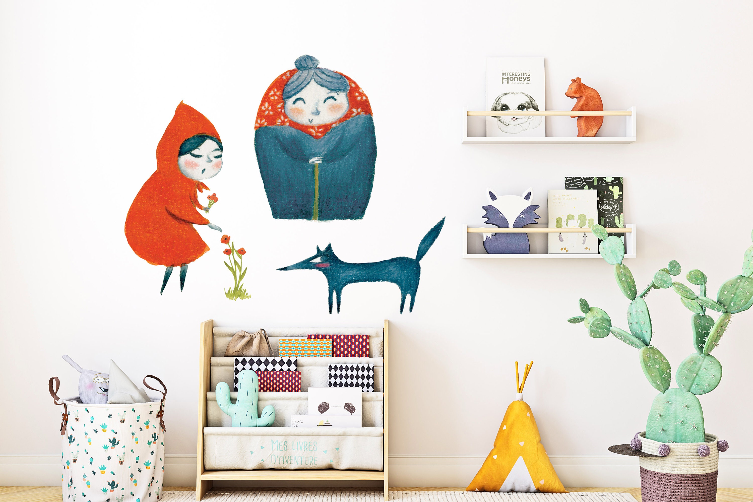 Wall Sticker Set Red Riding Hood - Etsy