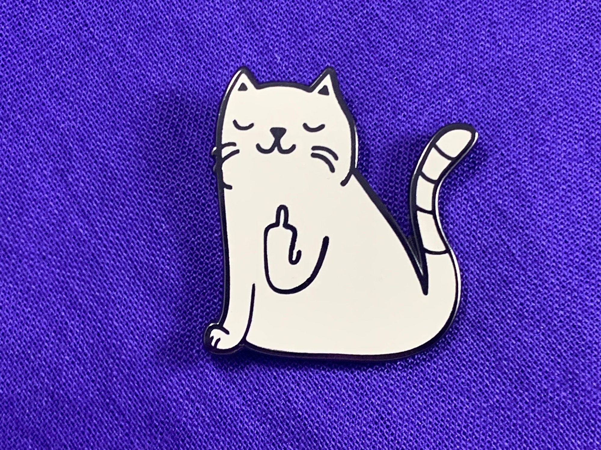 Middle Finger Cat Enamel Pin Gifts for Cat Lovers - Etsy
