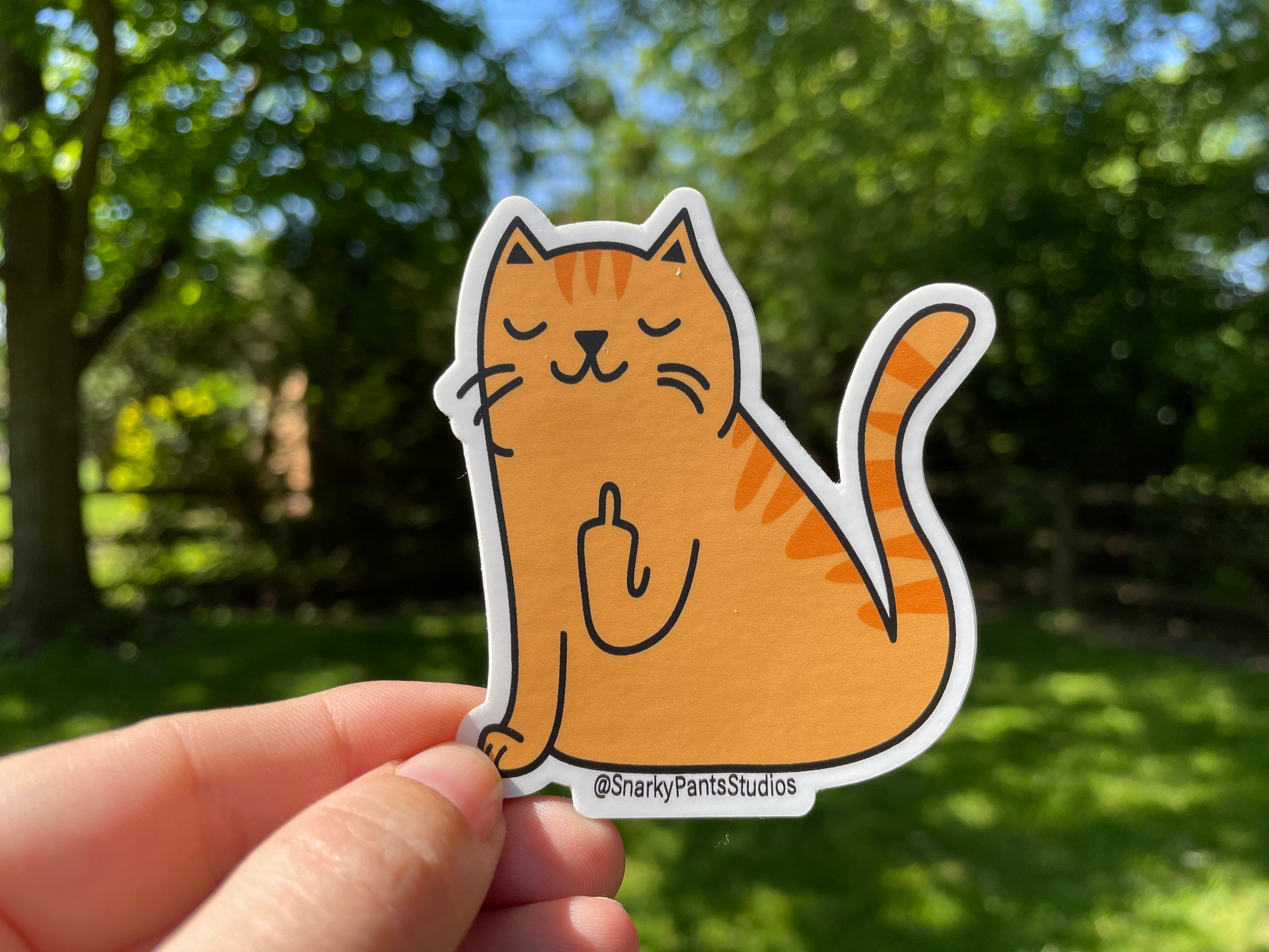 Middle Finger Cat Sticker Gifts for Cat Lovers - Etsy