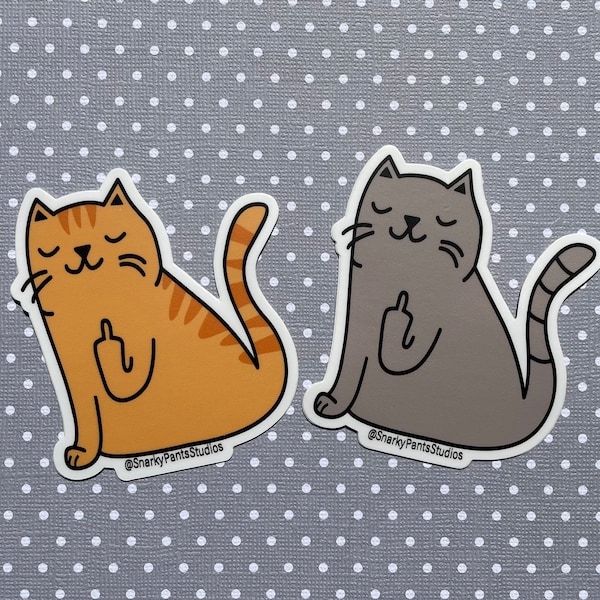 Middle Finger Cat - Etsy