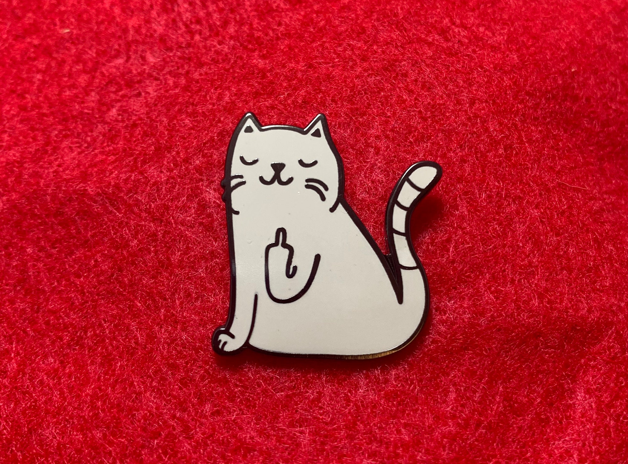 Middle Finger Cat Enamel Pin Gifts for Cat Lovers - Etsy