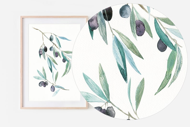 Olive Tree Print Set of 2botanical Print - Etsy