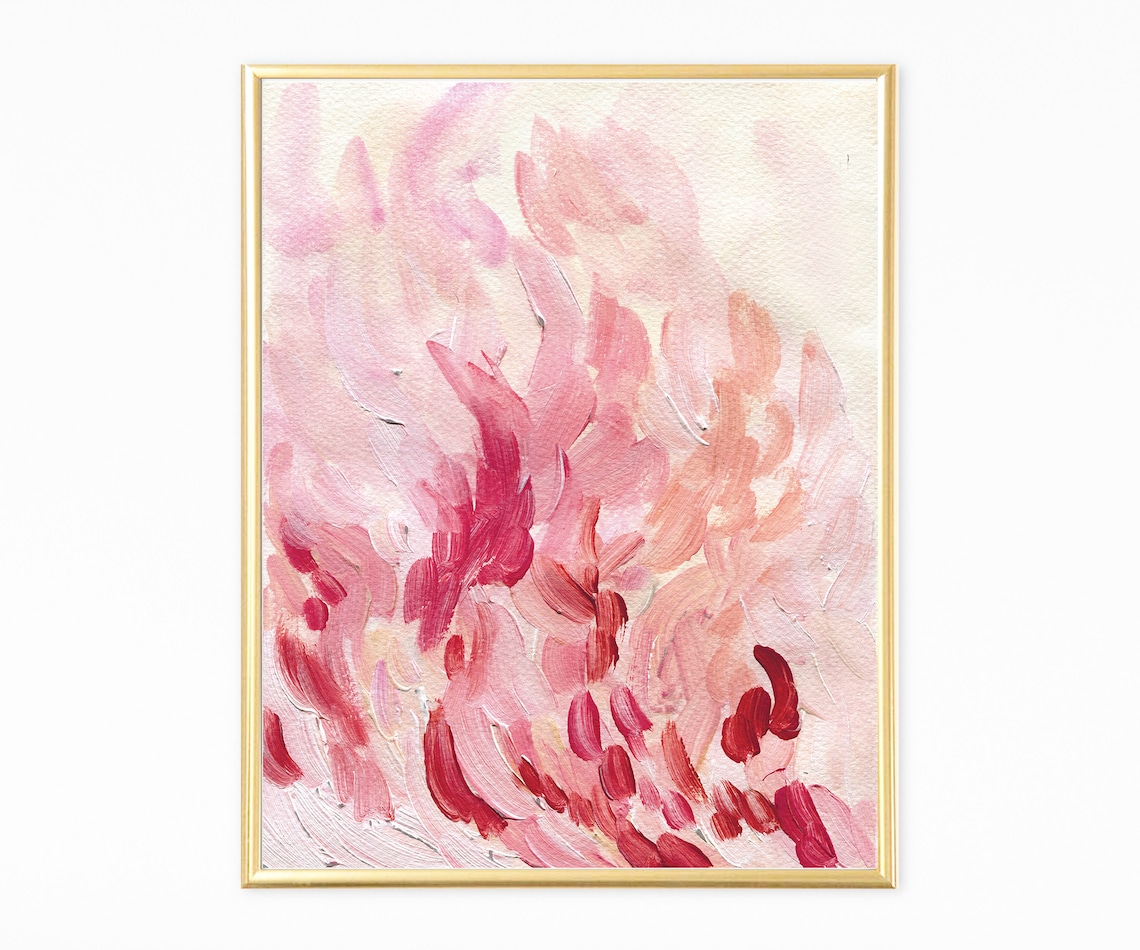 Pink Art Printprintable Wall Art Abstractabstract Wall - Etsy