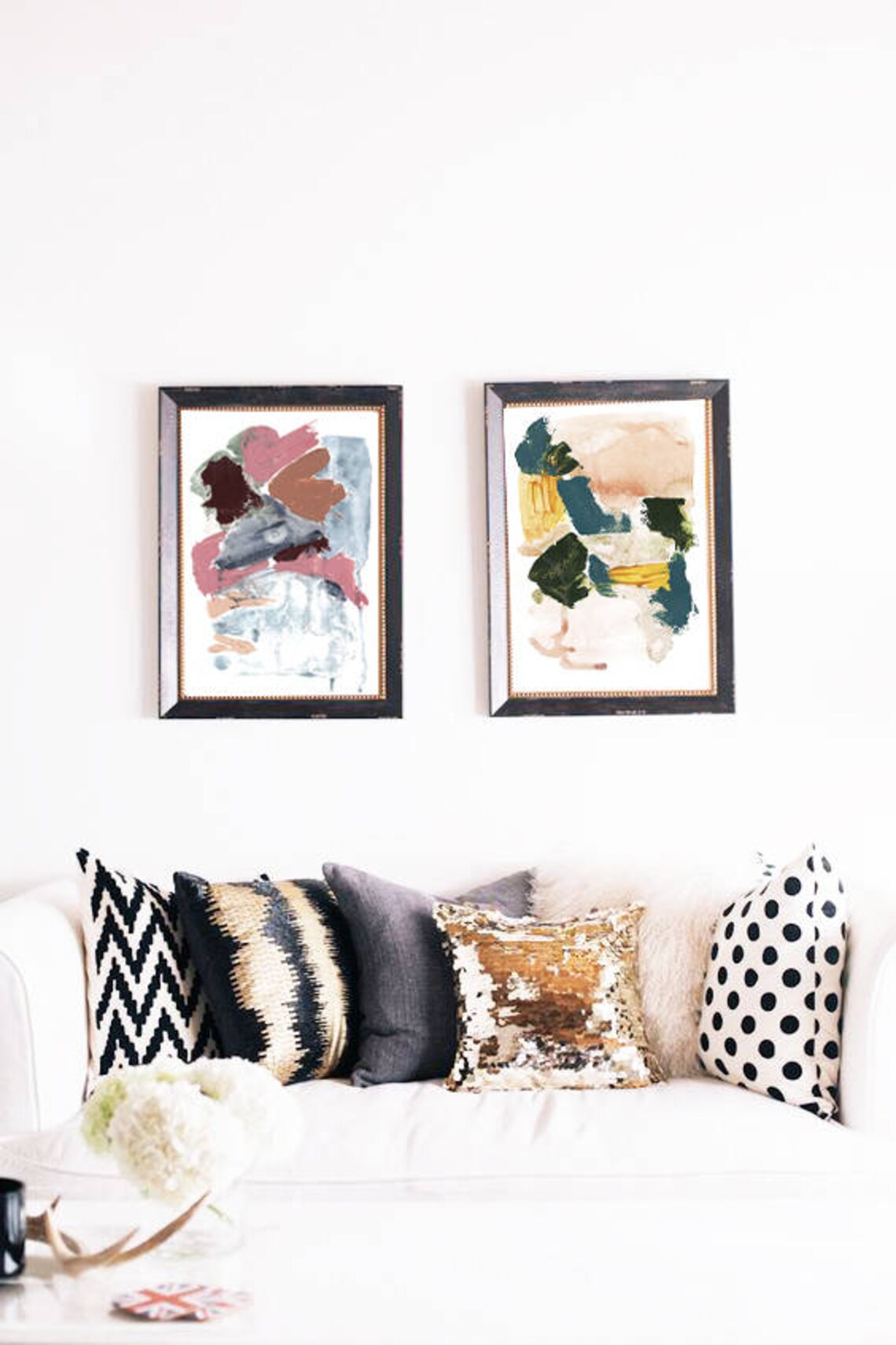 Set of 2 Abstract Printswall Art Set of 2printable Abstract - Etsy