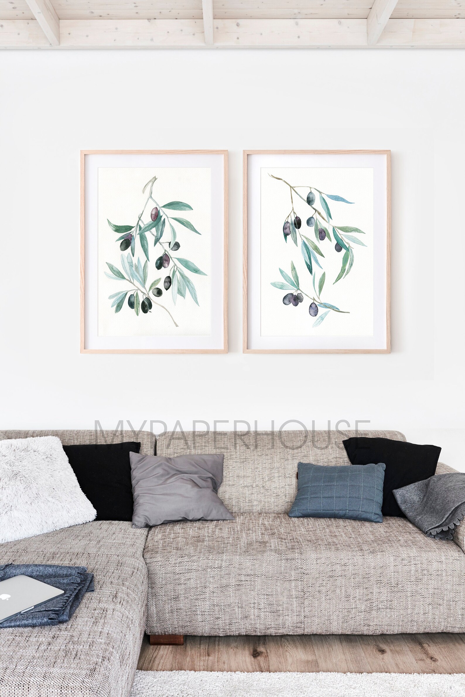 Olive Tree Print Set of 2botanical Print - Etsy
