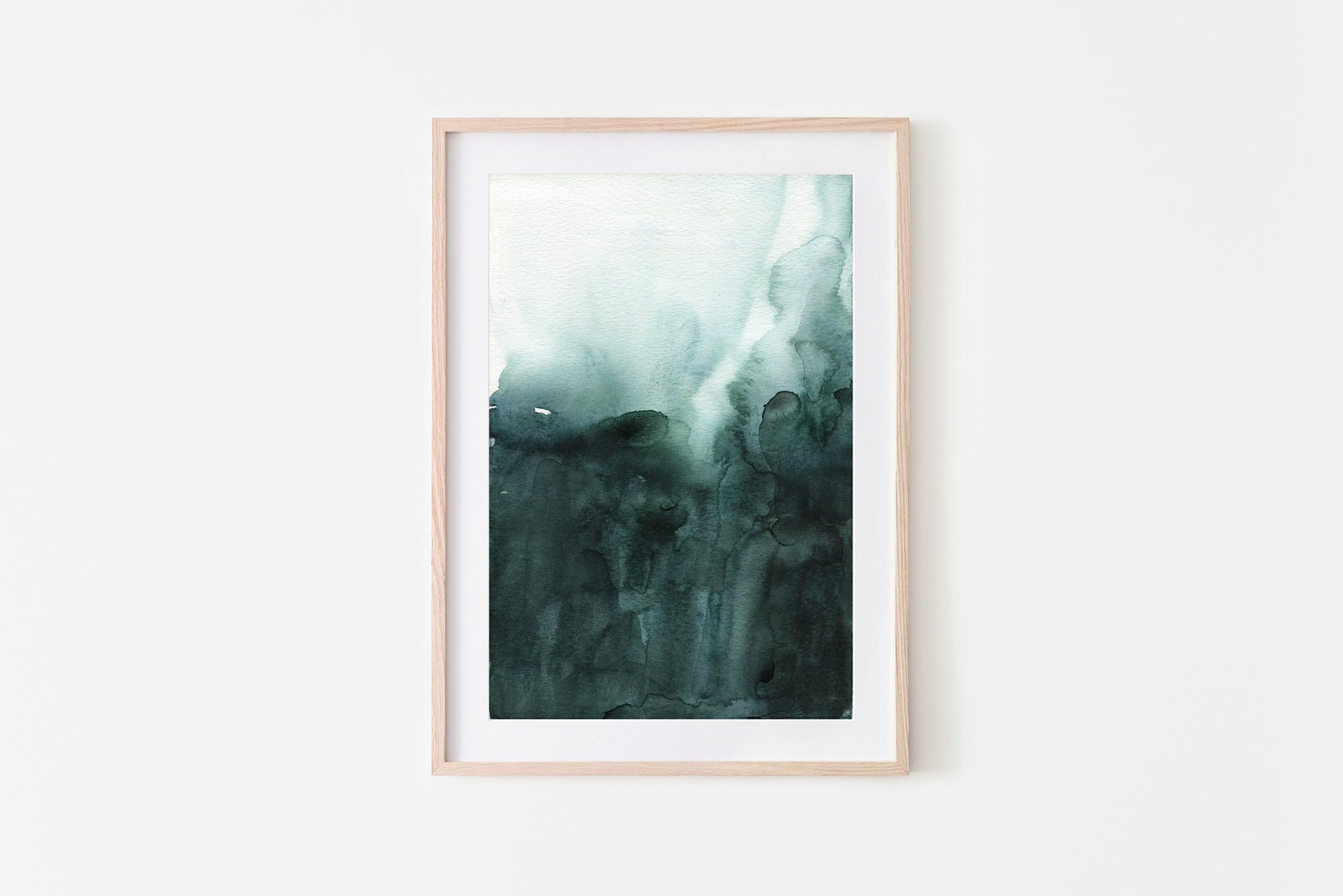 Dark Green Art Printmodern Printable Wall Artgreen Abstract - Etsy