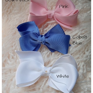 3 Inch Hair Bows, Grosgrain Bows, Choose Colors, No Clip, Medium Bows ...