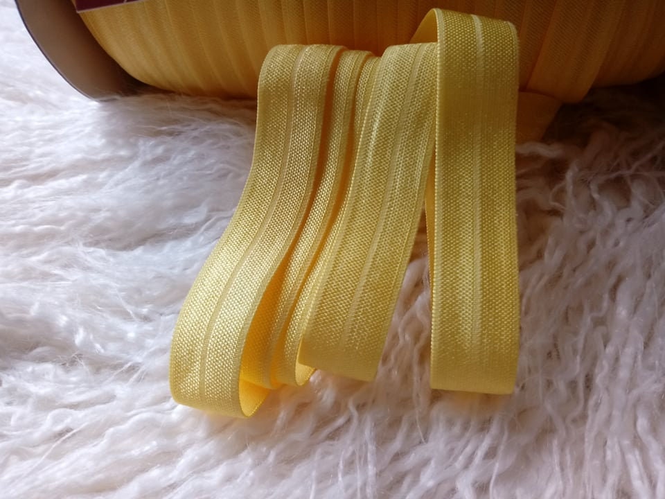 Bright Yellow 5/8 Fold Over Elastic Shiny Elastic by - Etsy UK