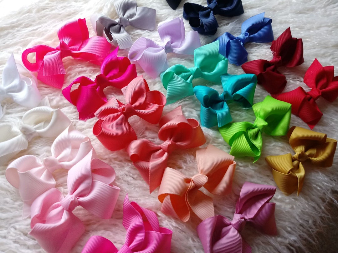 3 Inch Grosgrain Hair Bows: No Clip, Baby & Toddler Headband Supplies ...
