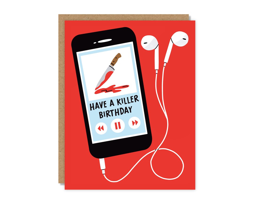 Have a Killer Birthday Card, Funny True Crime Birthday Card, Crime ...