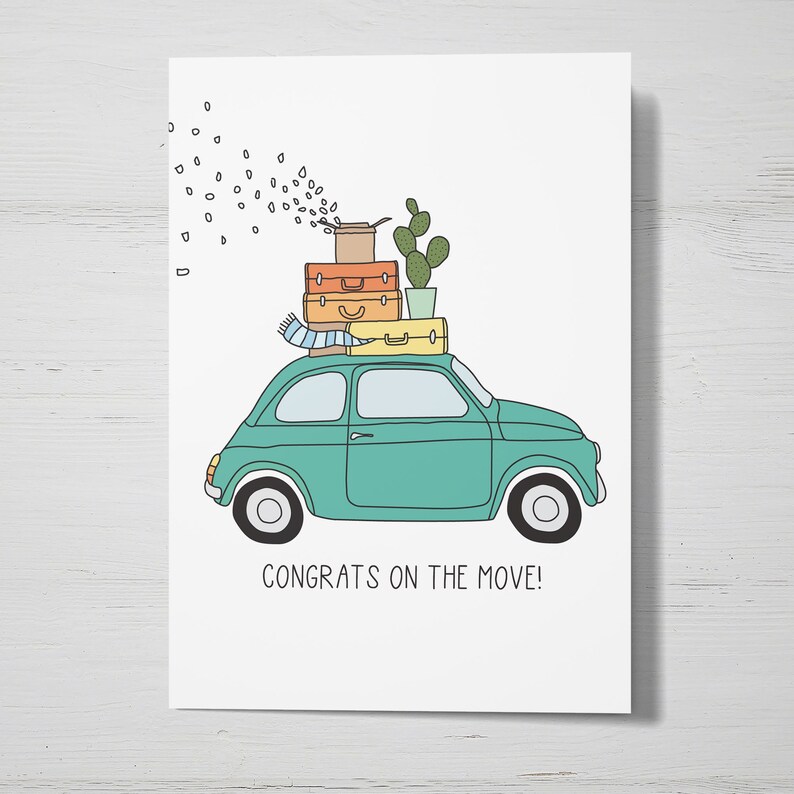 Congrats on the Move Greeting Card New Home Card Moving | Etsy