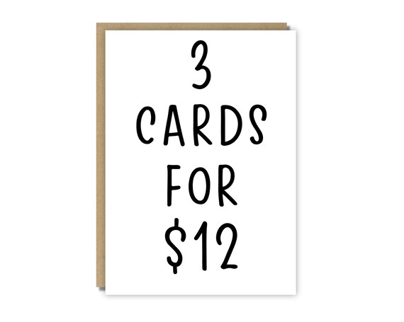 3 Greeting Cards Bundle | Etsy