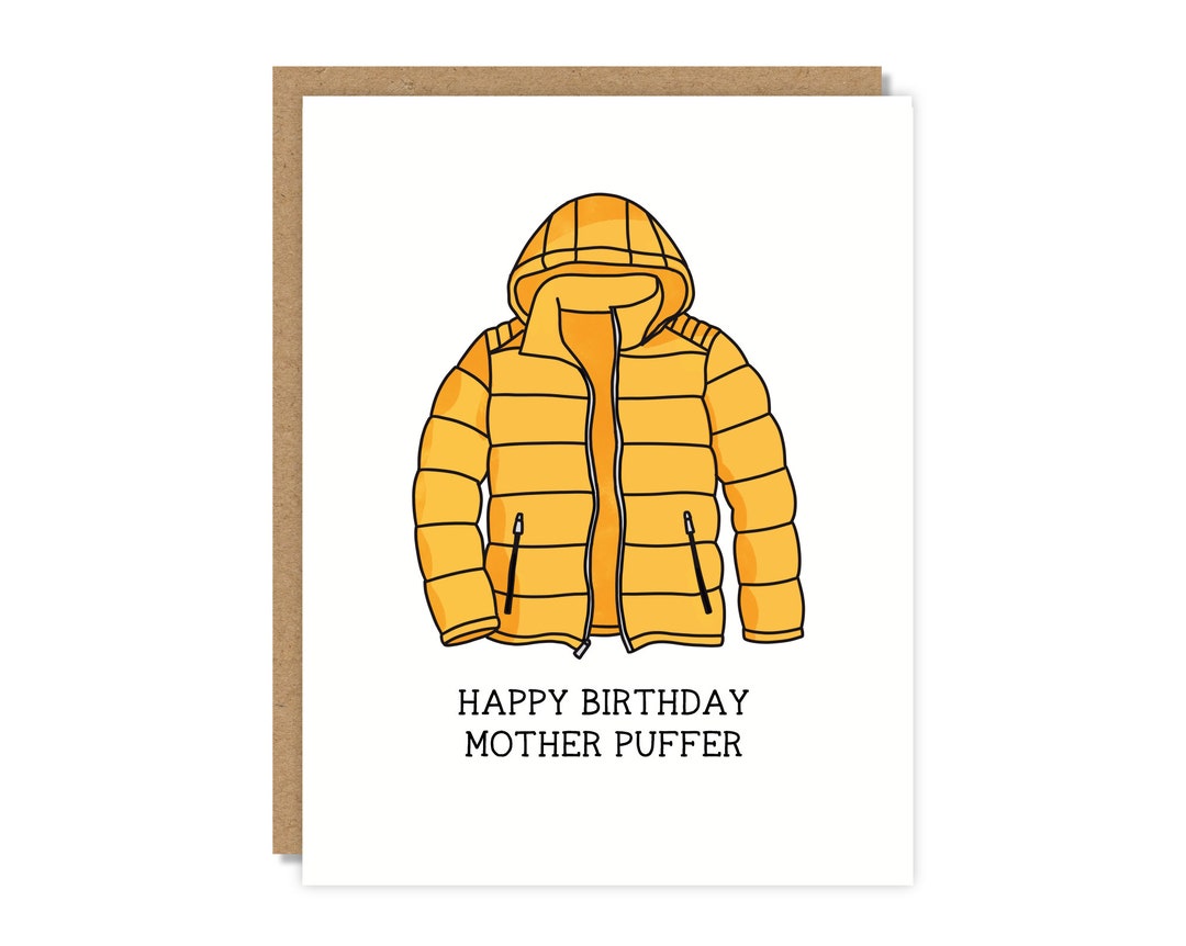 Happy Birthday Mother Puffer | Birthday Card | Funny & Punny Cards - Etsy