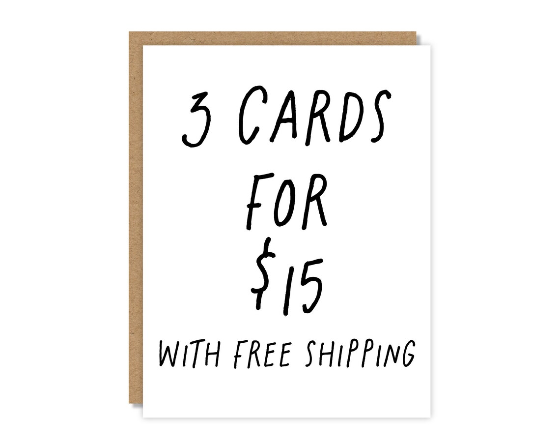 3 Greeting Cards Bundle - Etsy