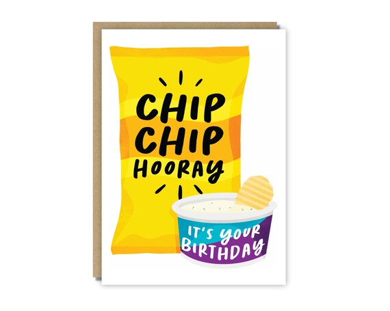 Chip Chip Hooray Happy Birthday Card Funny & Punny Cards | Etsy