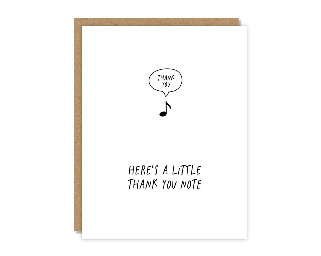 Here's a Little Thank You Note Card | Thank You Card | Funny & Punny ...