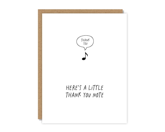 Here's a Little Thank You Note Card Thank You Card | Etsy