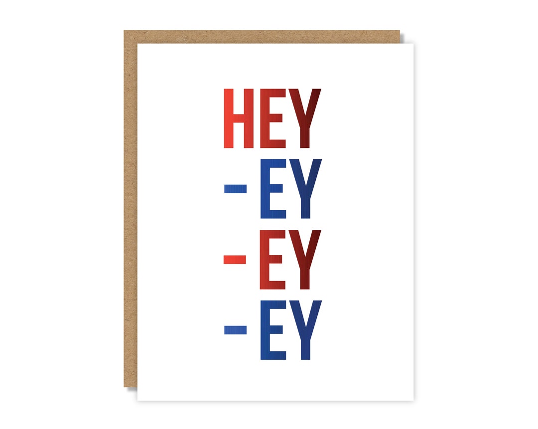 Hey -ey - Ey -ey Card | Everyday Card | Funny & Punny Cards - Etsy